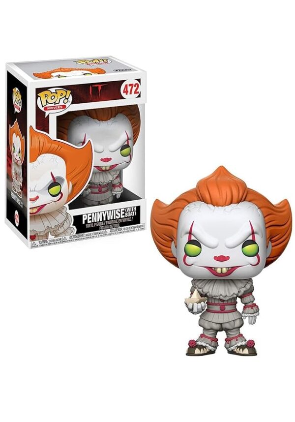 Funko Pop Top 1 Movies IT pennywise with boat solid figure